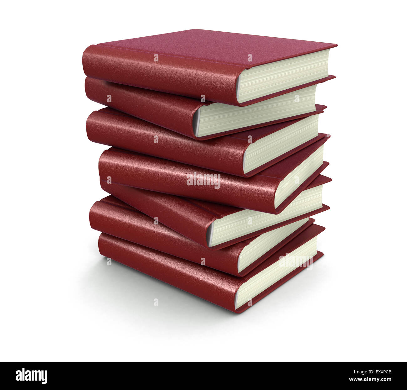 Stack of textbooks (clipping path included Stock Photo - Alamy