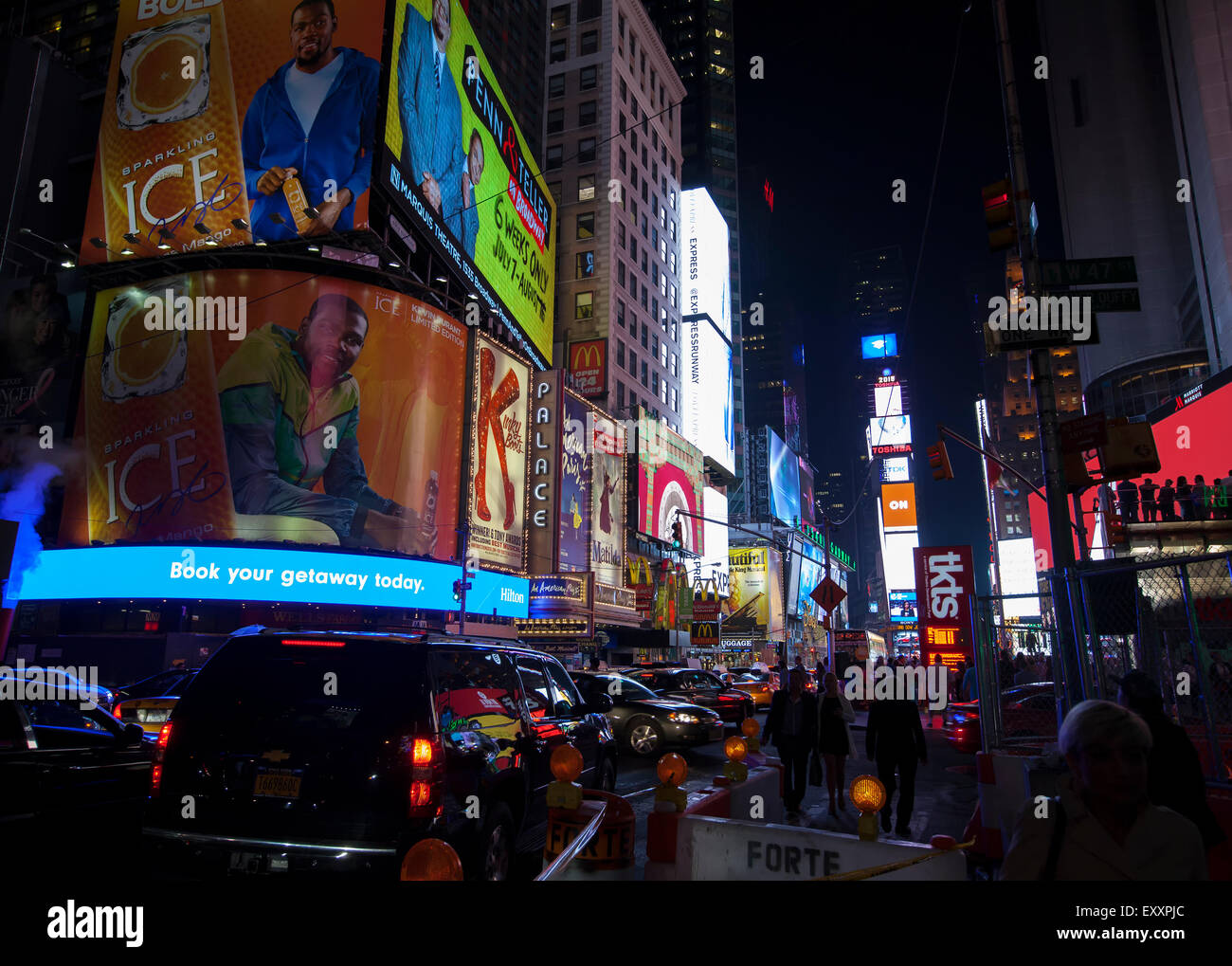 NEW YORK - May 29, 2015: Times Square is a major commercial ...