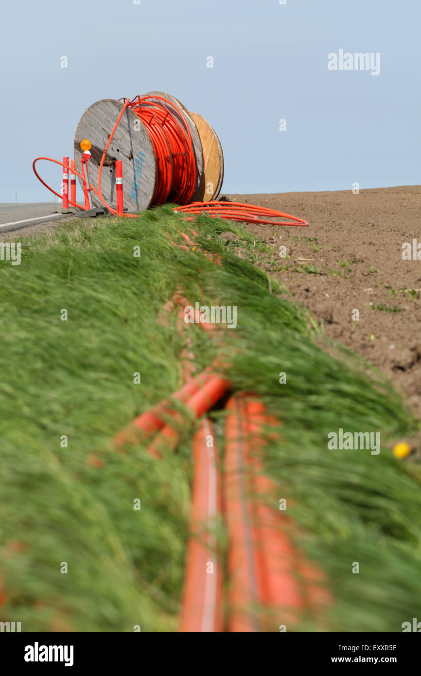 Connecting rural areas to the grid - IT infrastructure Stock Photo - Alamy