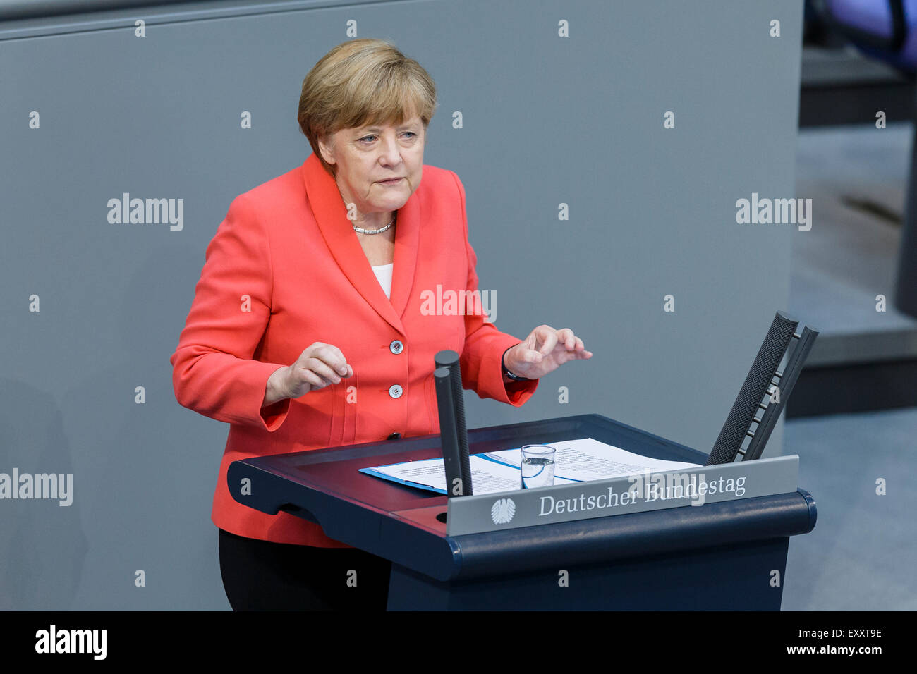 Berlin, Germany. 17th July, 2015. Special session of the German ...