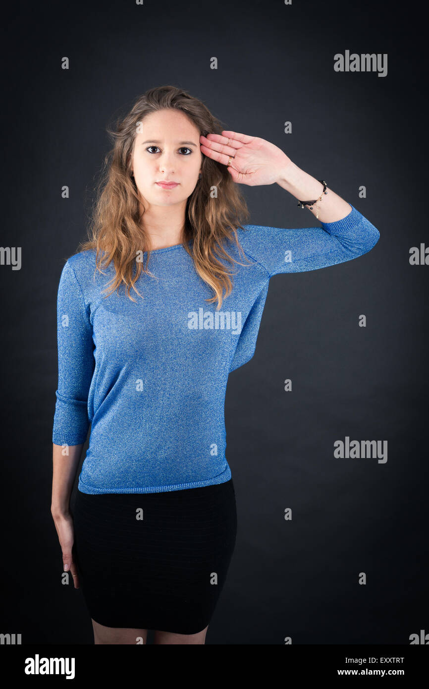 Beautiful woman doing different expressions in different sets of ...