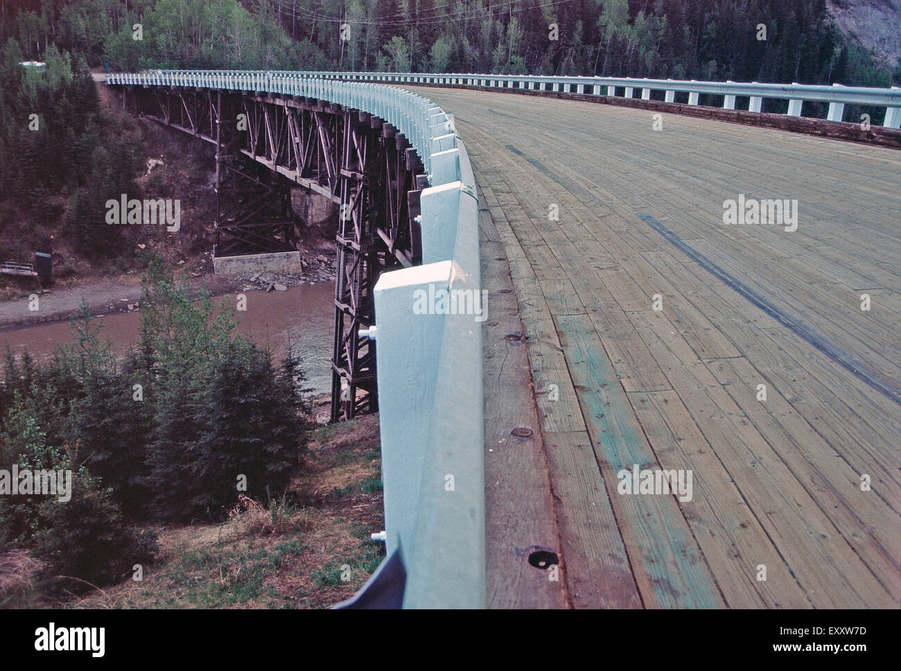 Kiskatinaw Bridge, historical original bridge of the Alaska Highway ...