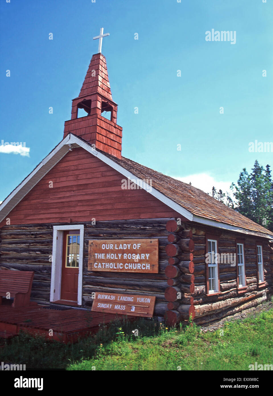 Our Lady of the Holy Rosary Catholic Church in Burwash Landing, Alaska ...