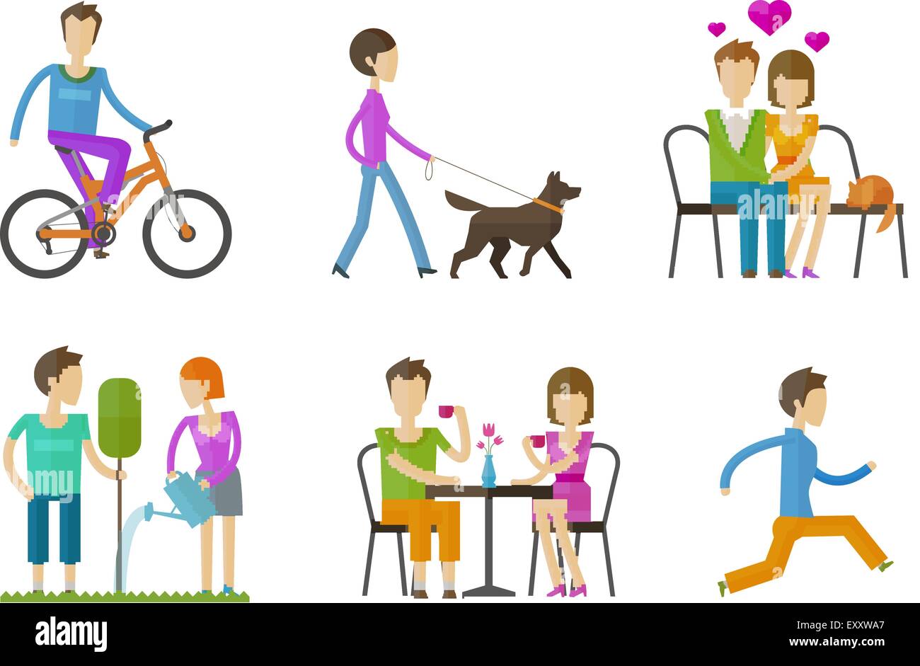 people, folk vector logo design template. hobby, pastime or rest, sport ...