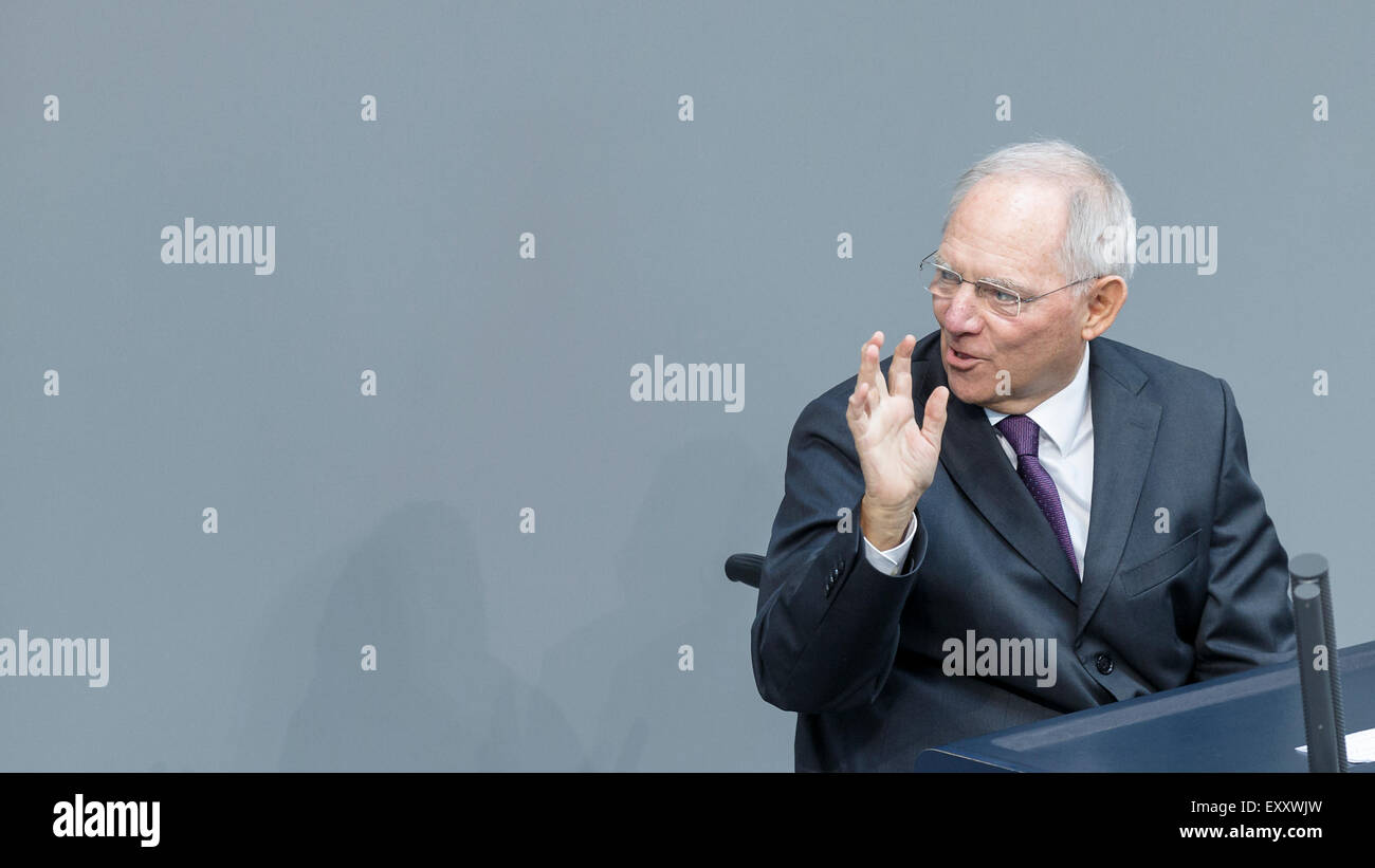 Berlin, Germany. 17th July, 2015. Special session of the German ...