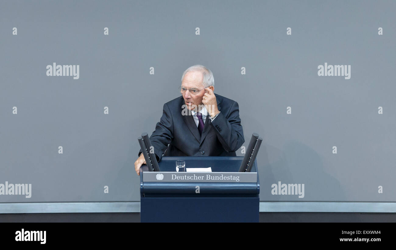 Berlin, Germany. 17th July, 2015. Special session of the German ...