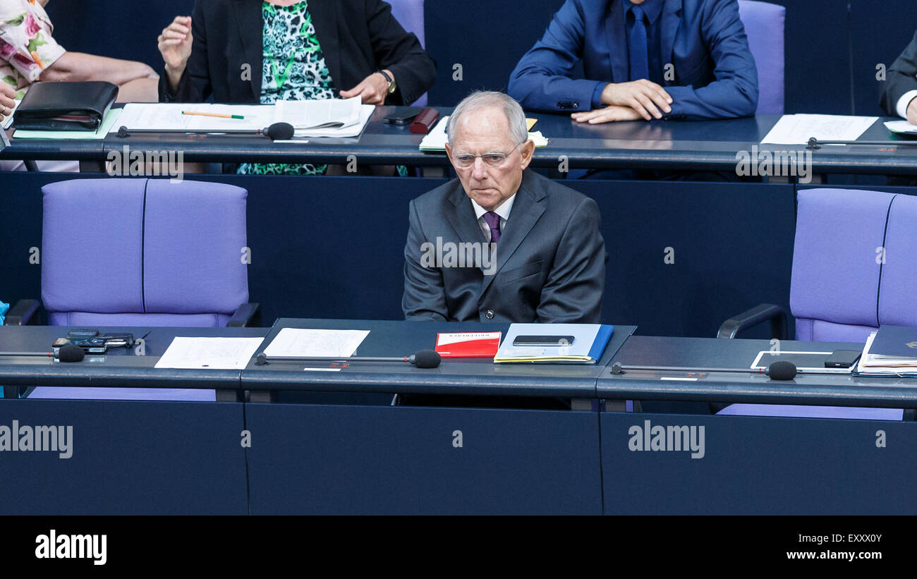 Berlin, Germany. 17th July, 2015. Special session of the German ...