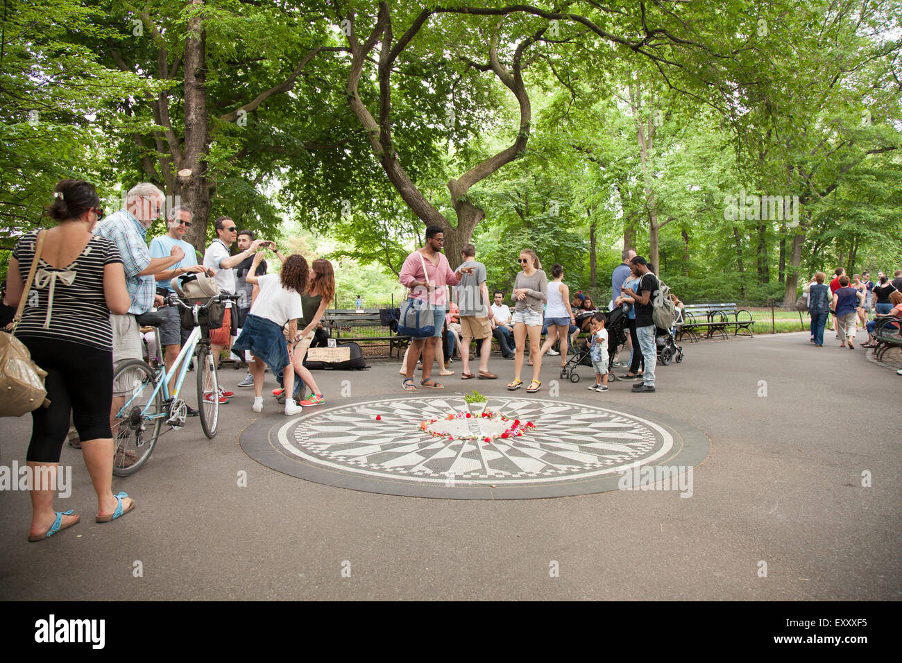 Strawberry fields central park new york hi-res stock photography and ...