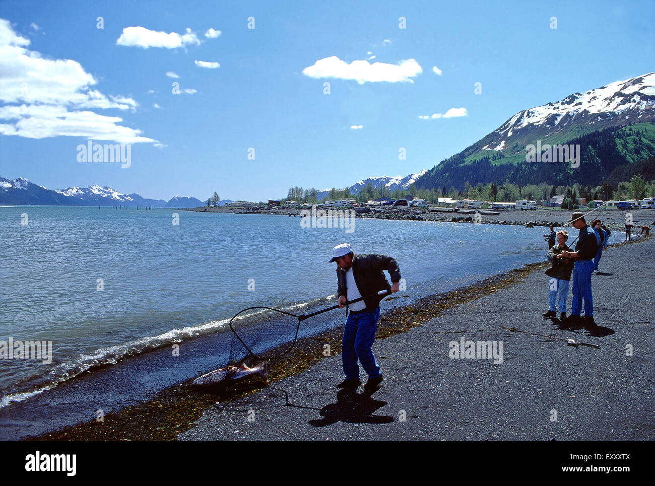 Salmon fishing on Resurrection Bay,Seward,Alaska Stock Photo - Alamy