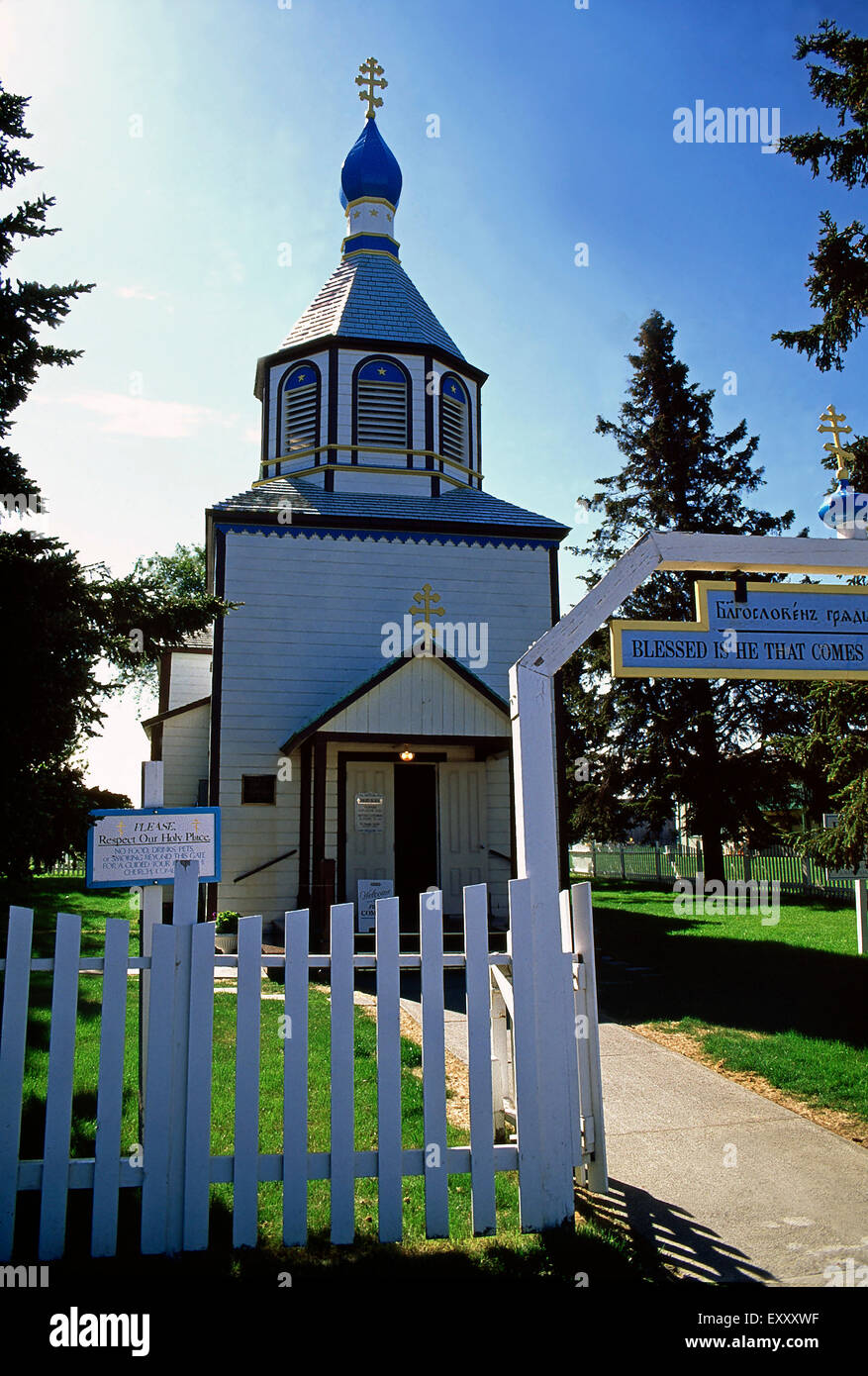 Holy Assumption Russian Orthodox Church,Kenai,Alaska Stock Photo - Alamy
