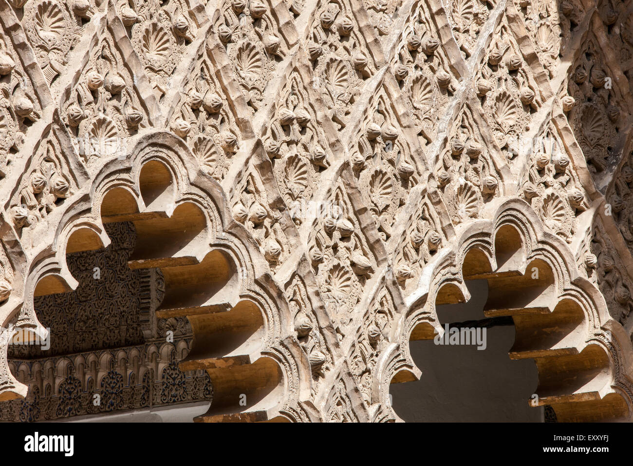 Islamic,muslim,pattern,At Royal Alcazar in centre of Seville, Andalucia ...