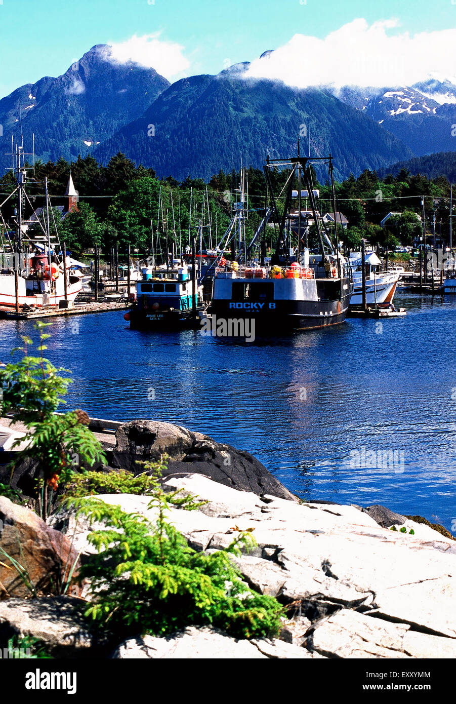 Alaska sitka boats harbor hi-res stock photography and images - Alamy