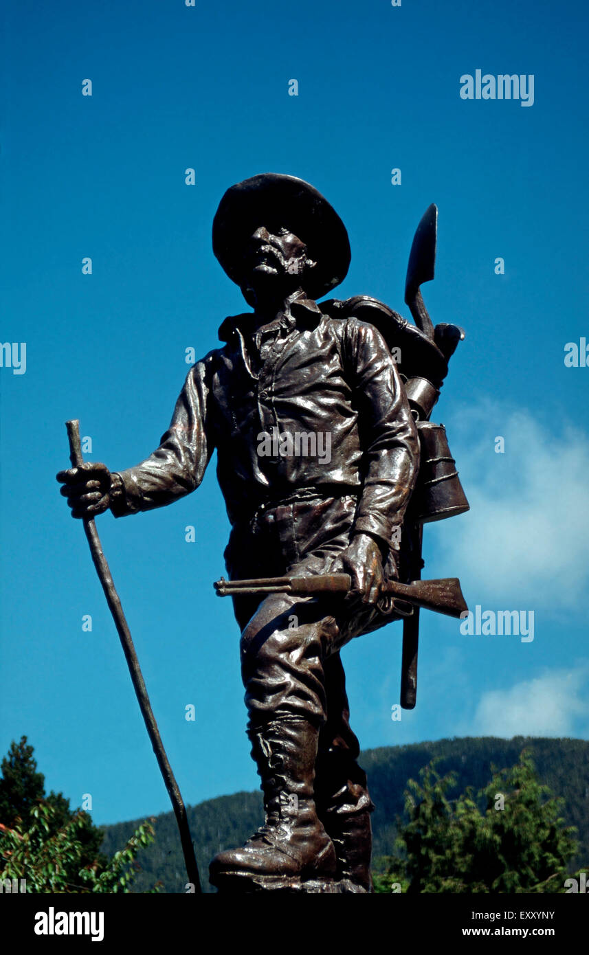 The Prospector bronze statue,Sitka,Alaska Stock Photo - Alamy