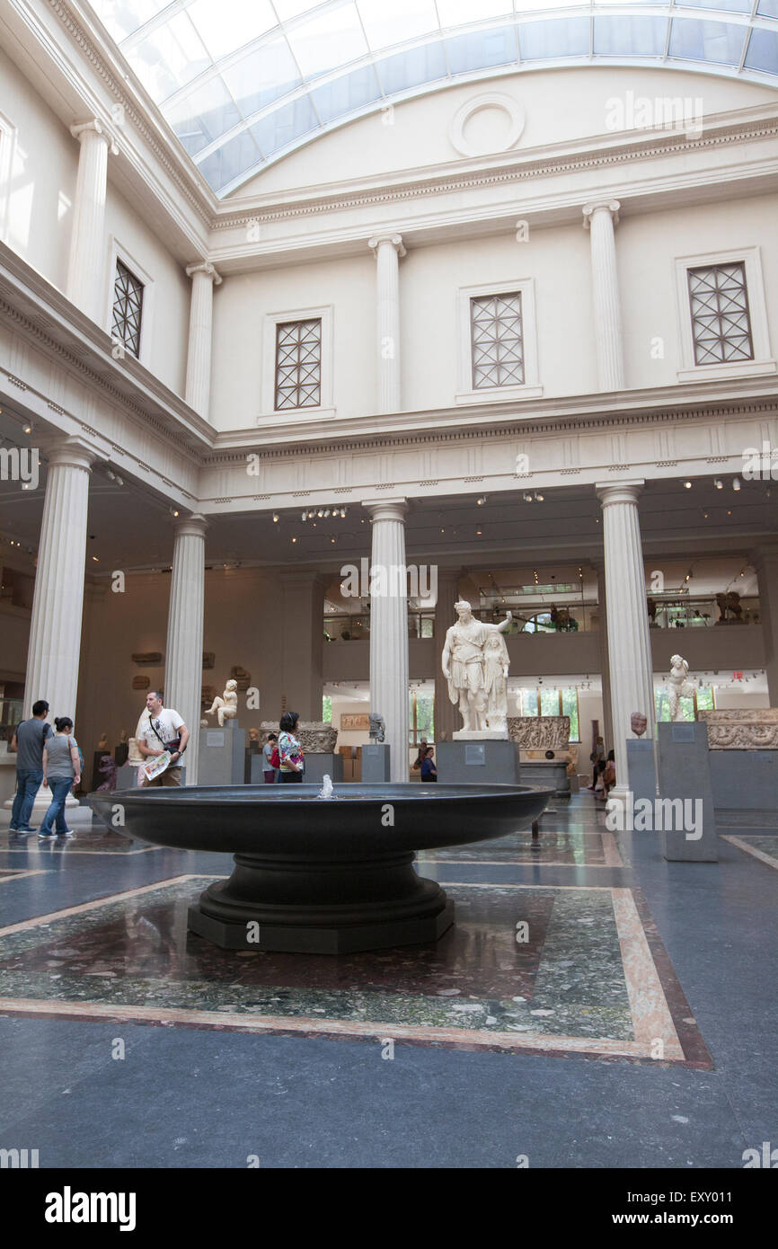 NEW YORK - May 26, 2015: The Met's collection of Greek and Roman art ...