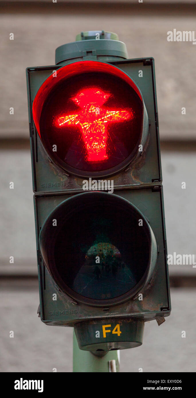 Ampelmannchen, the "little traffic light man", pedestrian symbol in the ...