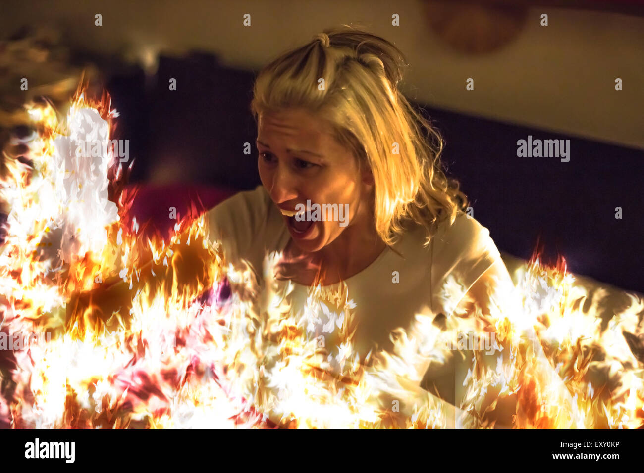 House fire rescue woman hi-res stock photography and images - Alamy