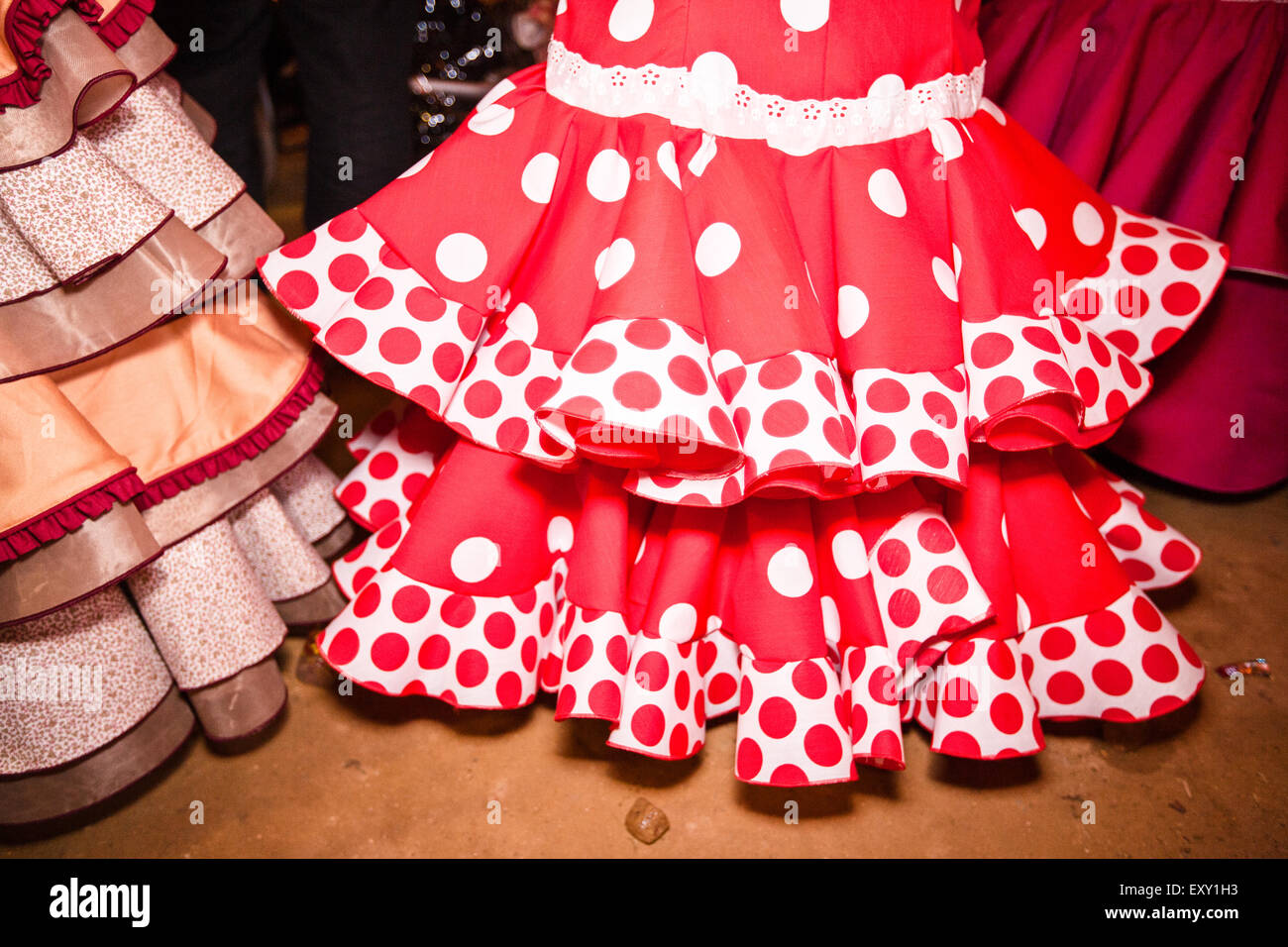 Dancing sevilla style in traditional seville dress in seville hi-res ...