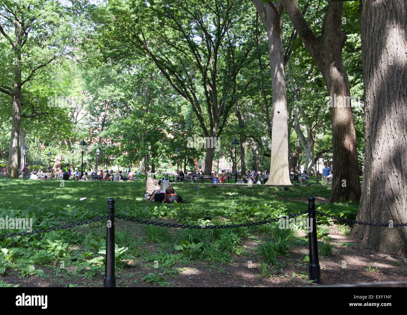 NEW YORK - May 27, 2015: Washington Square Park is one of the best ...