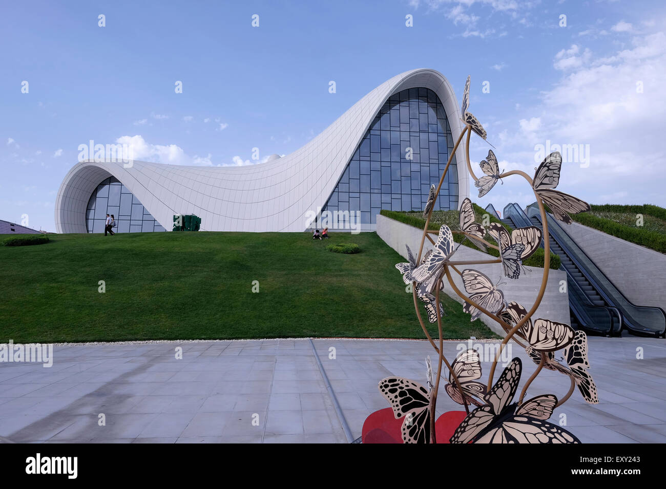 View of the Heydar Aliyev Center designed by Iraqi-British architect ...