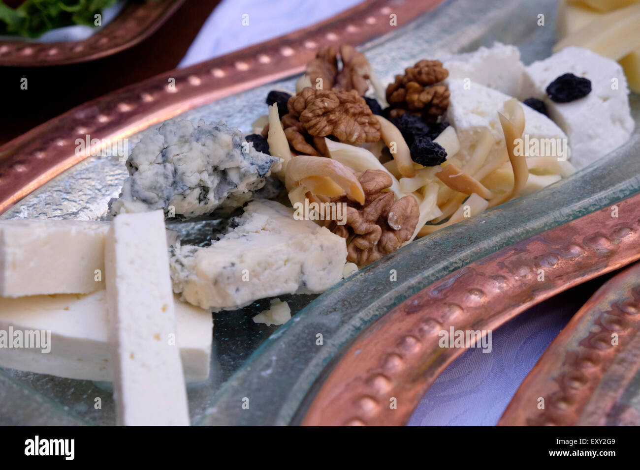 Traditional food served in a restaurant in the city of Baku capital of ...