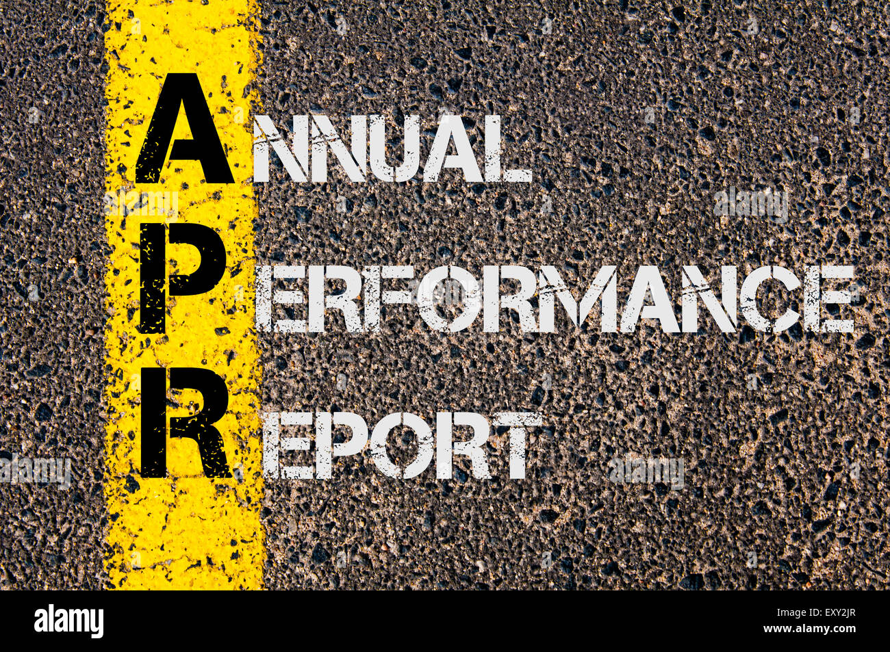 Concept image of Business Acronym APR as Annual Performance Report ...