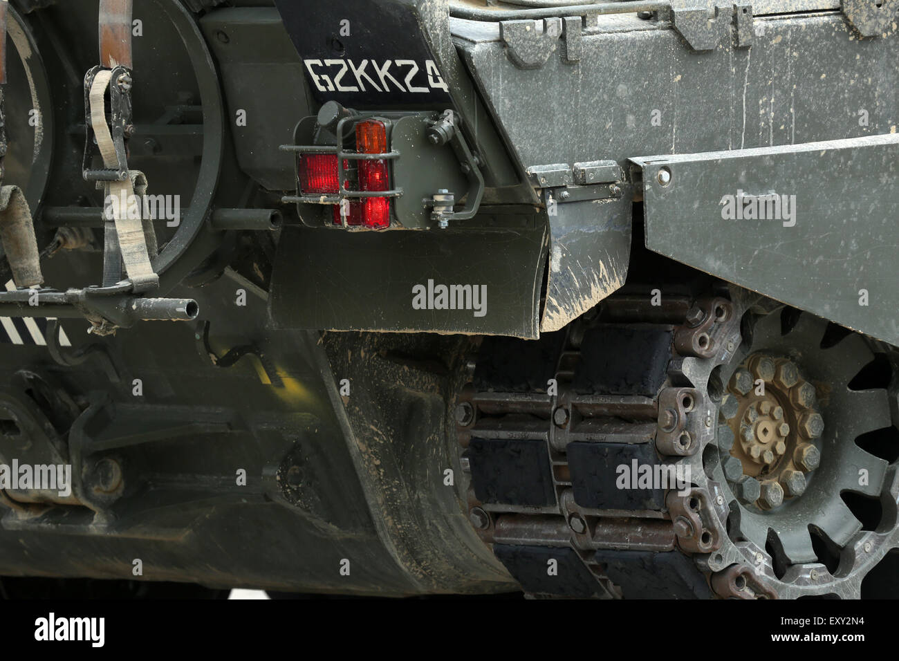 British tank track detail of a challenger tank at Bovington Military ...