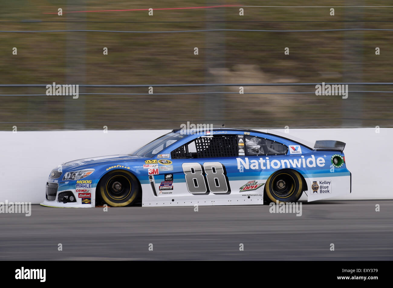 Loudon, New Hampshire, USA. 17th July, 2015. Sparks fly from Sprint Cup ...