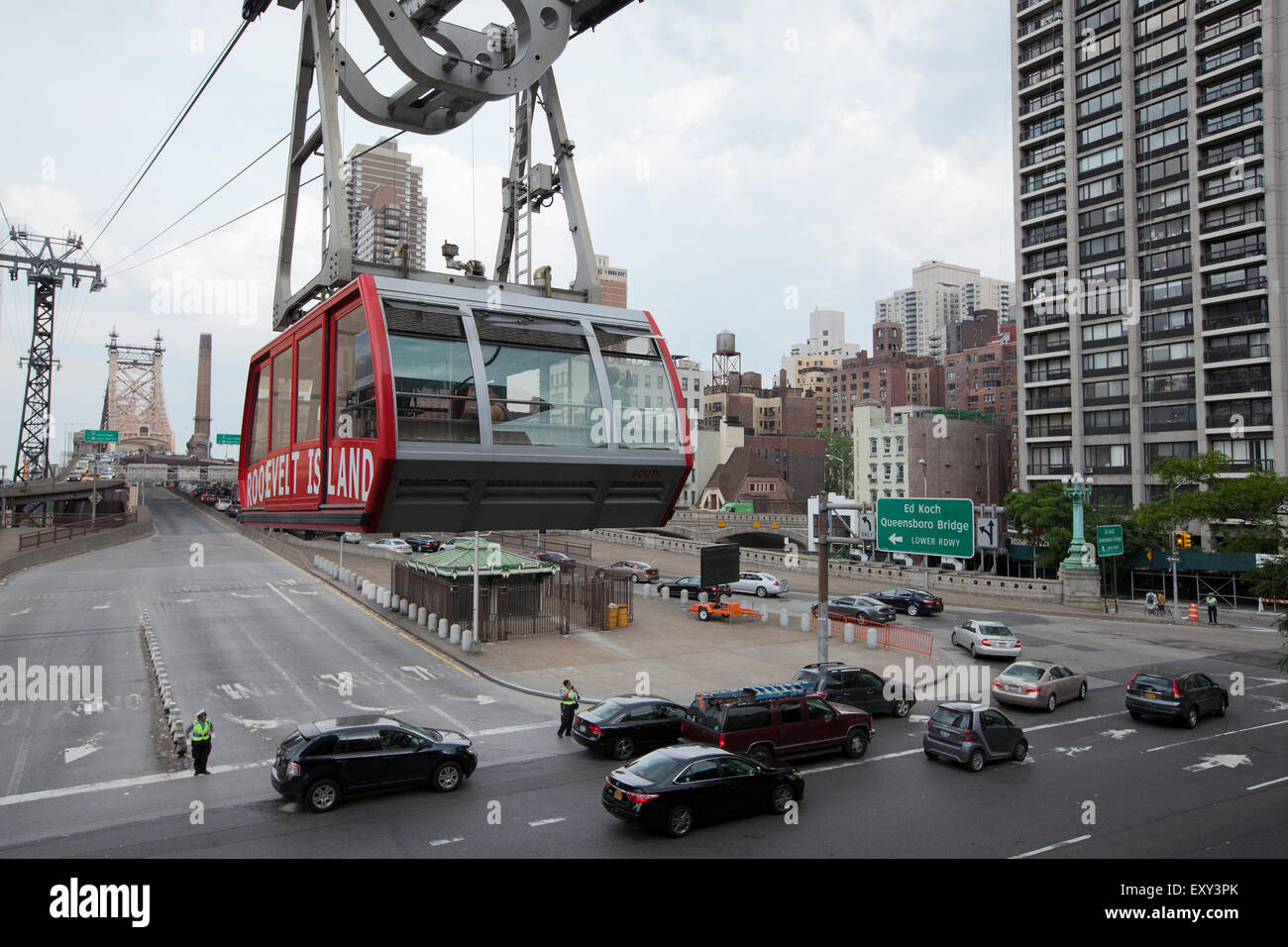 NEW YORK - May 28, 2015: The Roosevelt Island Tramway is an aerial ...
