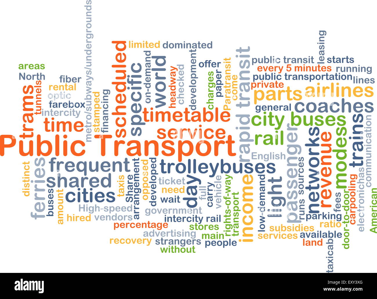 Background concept wordcloud illustration of public transport Stock ...