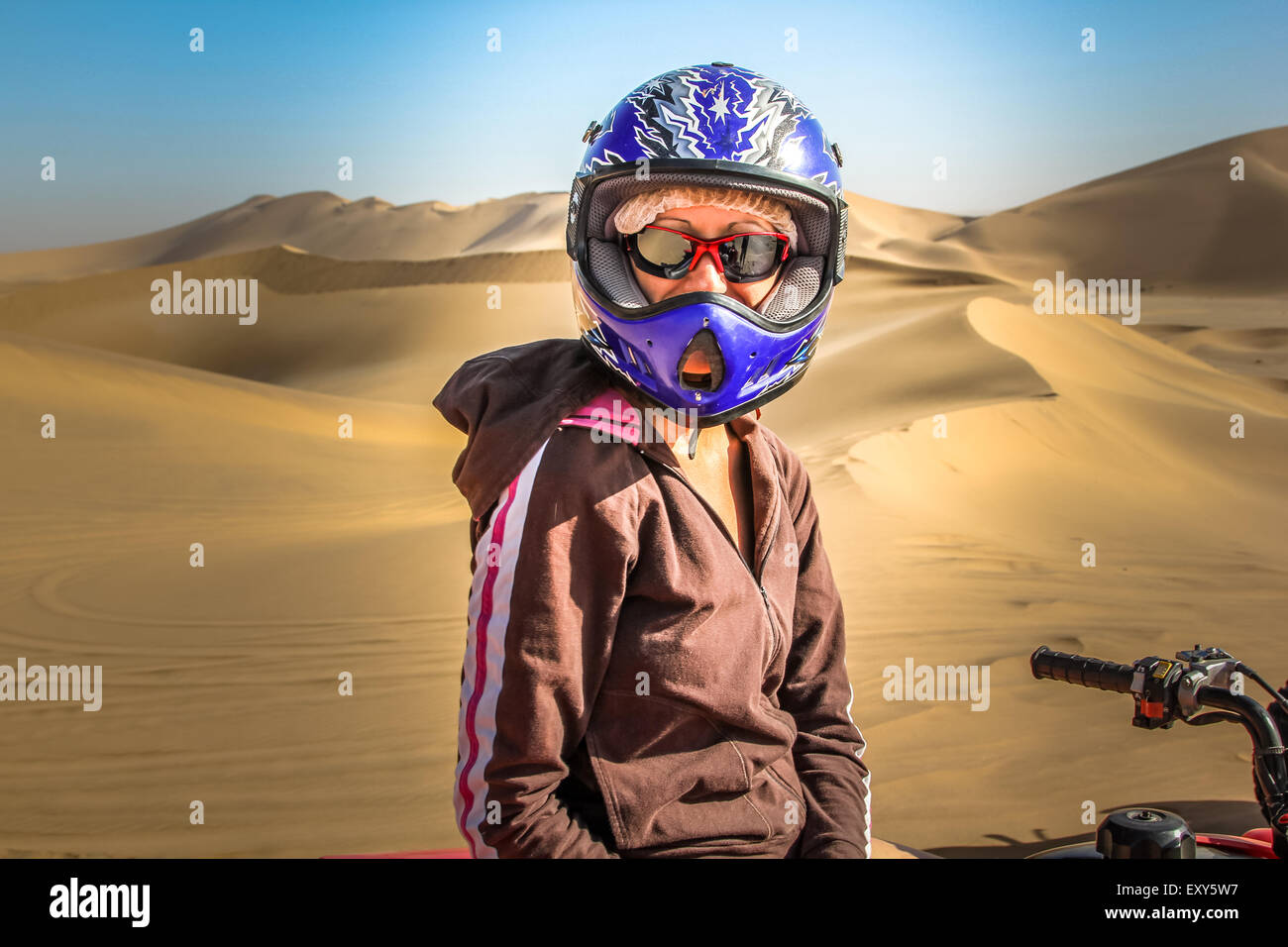 Woman in Quad Stock Photo - Alamy