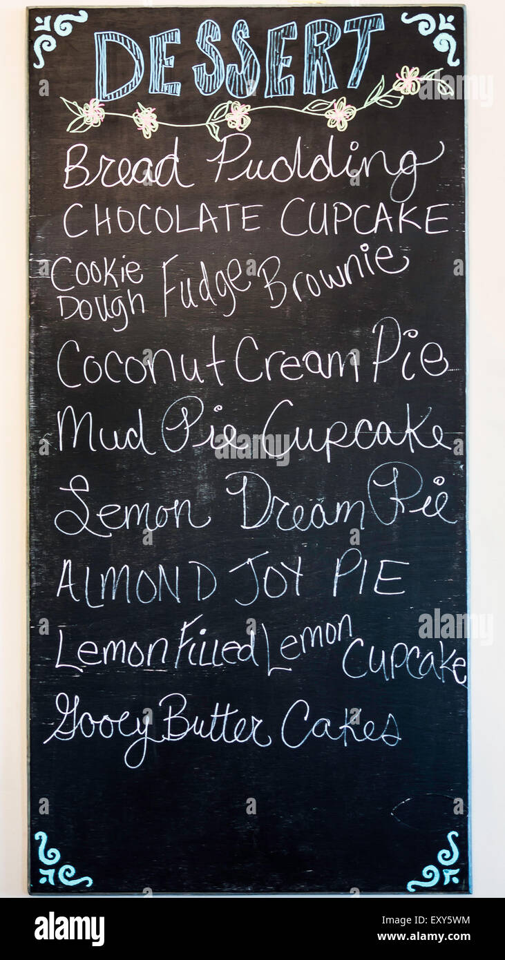 Chalkboard cafe menu hi-res stock photography and images - Alamy