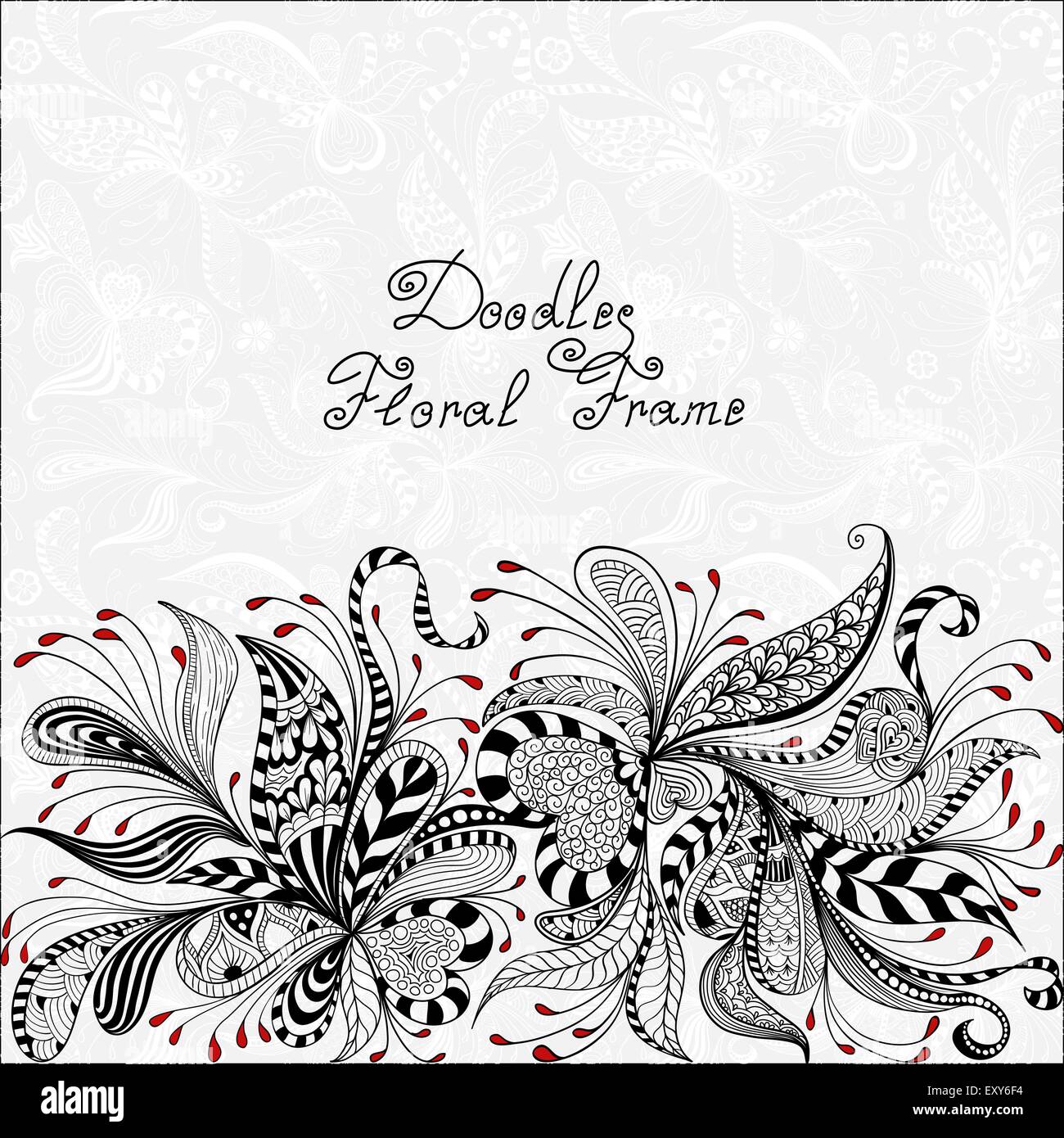 White flowers with red border Stock Vector Images - Alamy