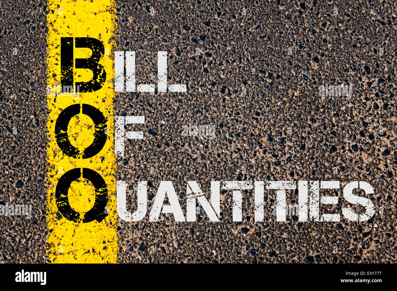Concept image of Business Acronym BoQ as Bill Of Quantities written ...