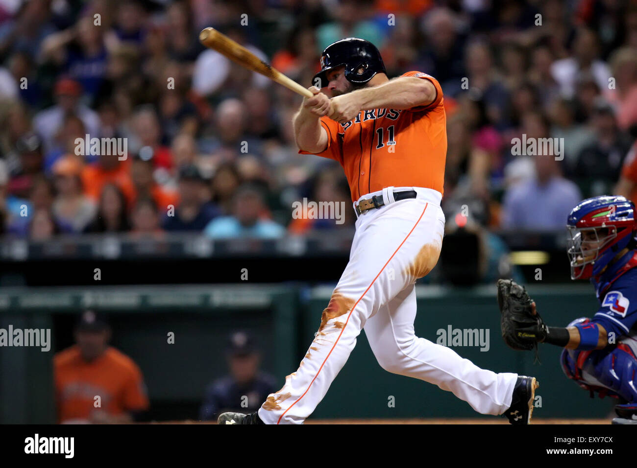 Houston, TX, USA. 17th July, 2015. Houston Astros designated hitter ...