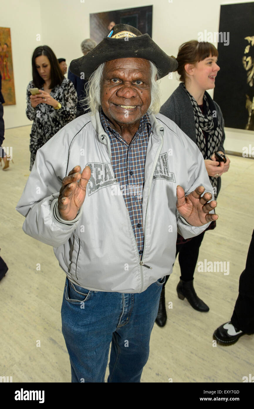 Sydney, AUSTRALIA - July 17, 2015: Uncle Max Eulo poses with Blak ...
