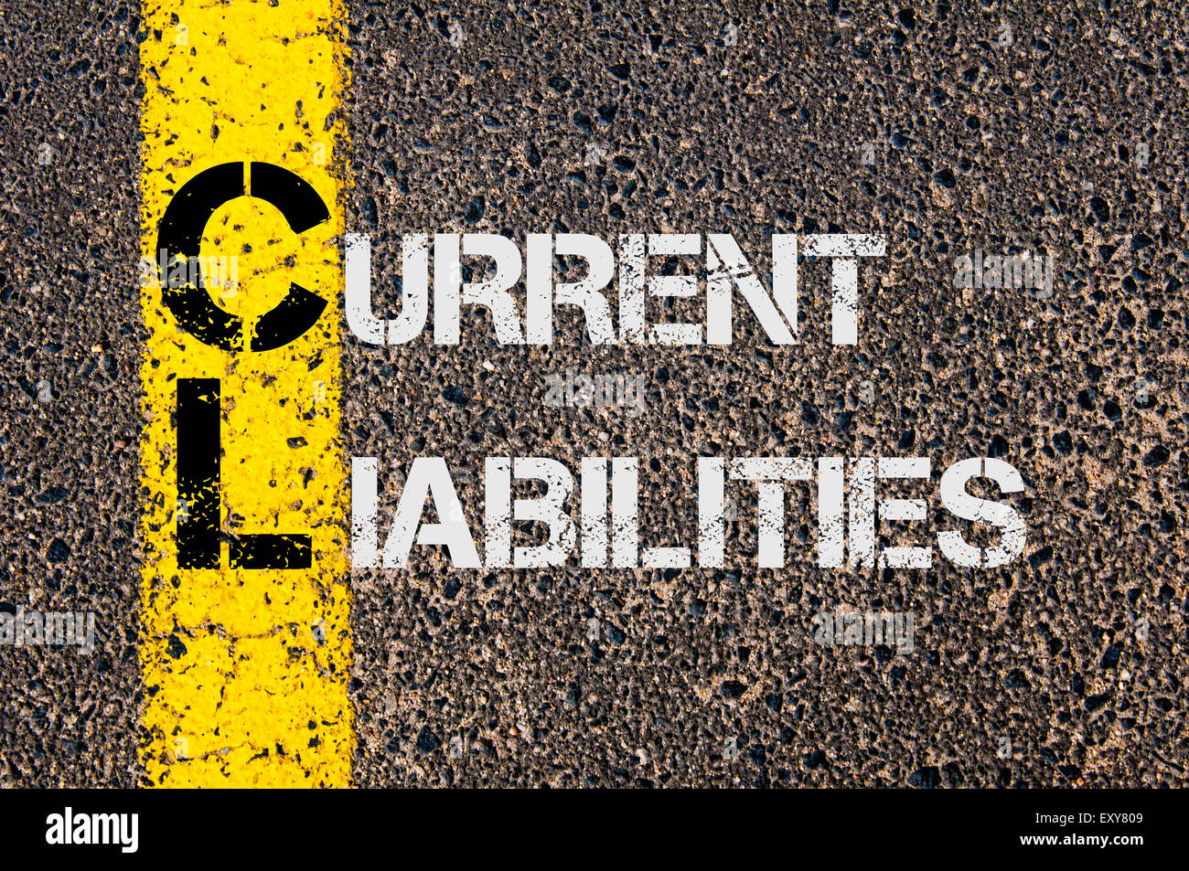 Concept image of Business Acronym CL as Current Liabilities written ...