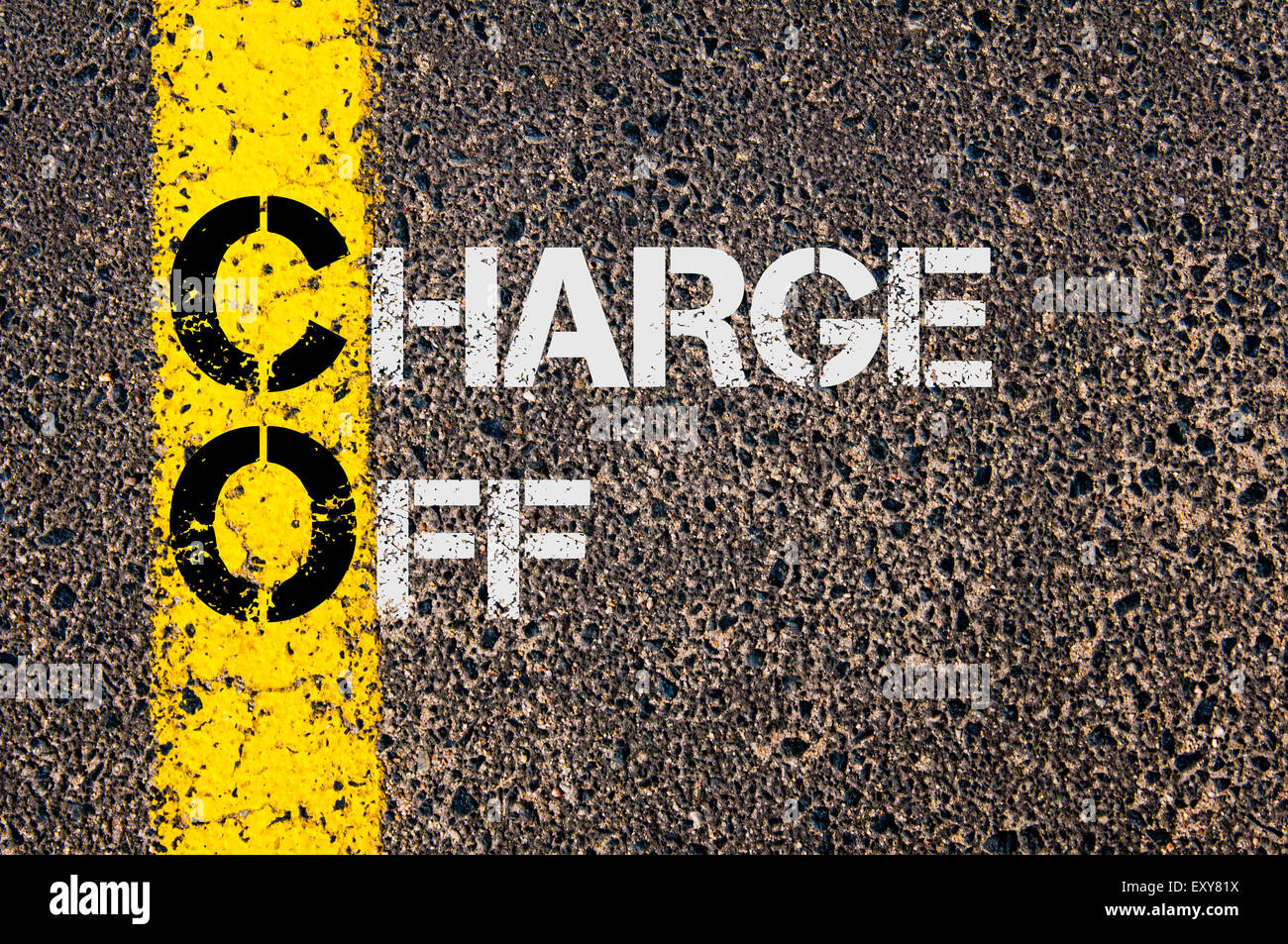 Concept image of Business Acronym CO as Charge Off written over road ...