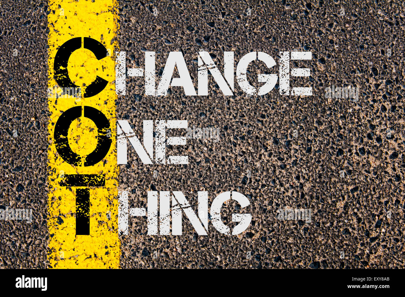 Concept image of Business Acronym COT as Change One Thing written over ...