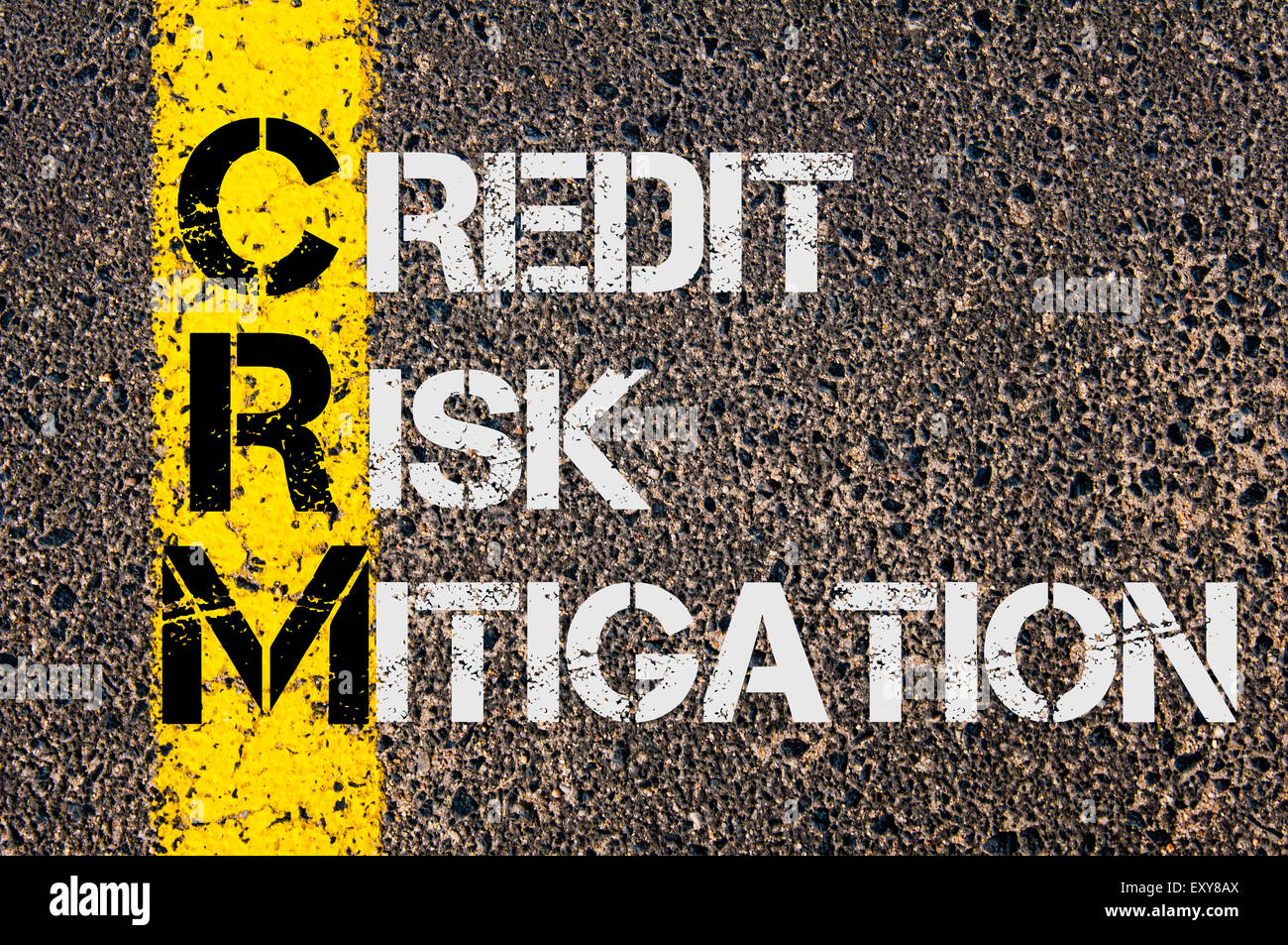 Concept image of Business Acronym CRM as Credit Risk Mitigation written ...