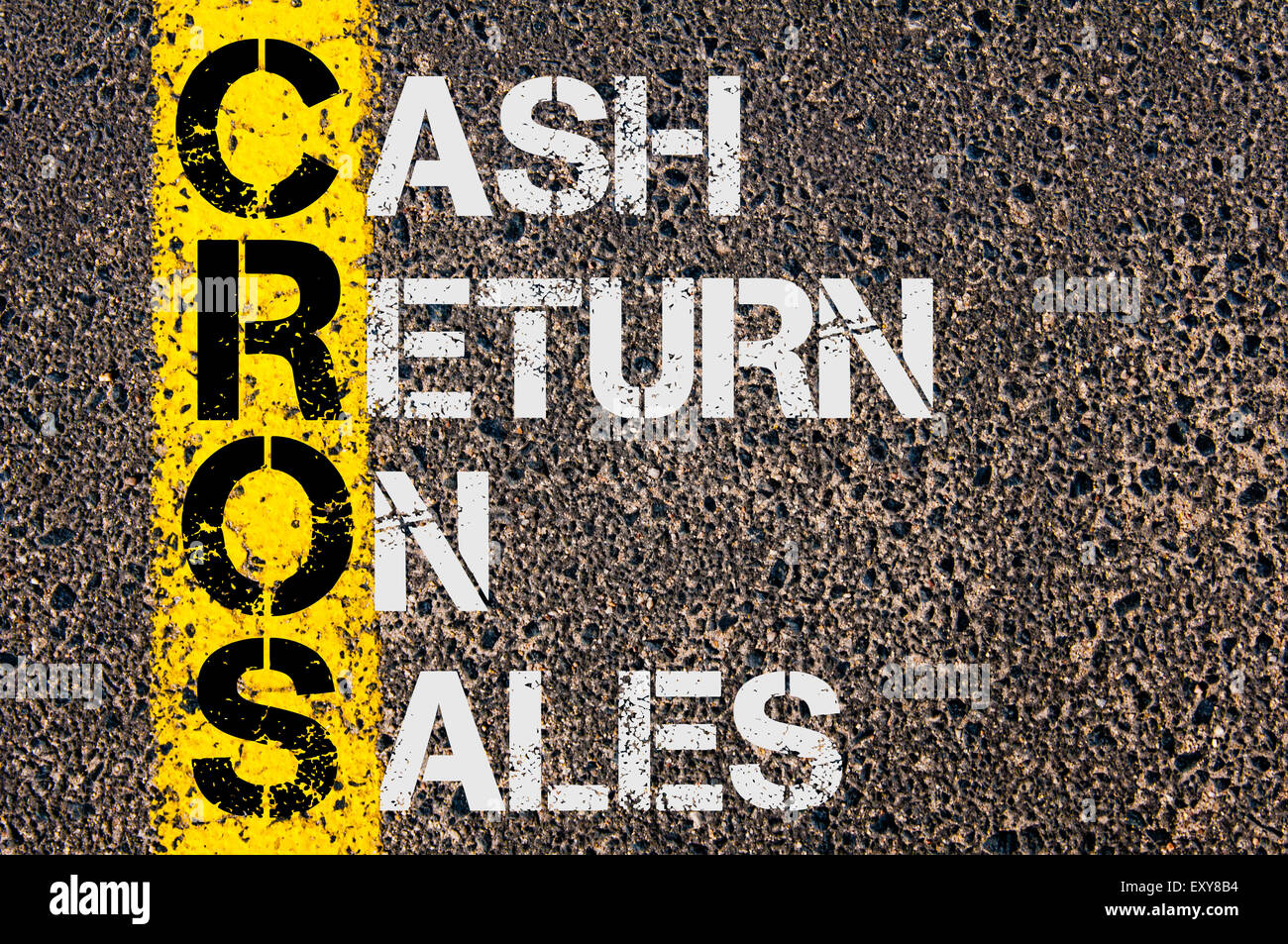 Concept image of Business Acronym CROS as Cash Return On Sales written ...