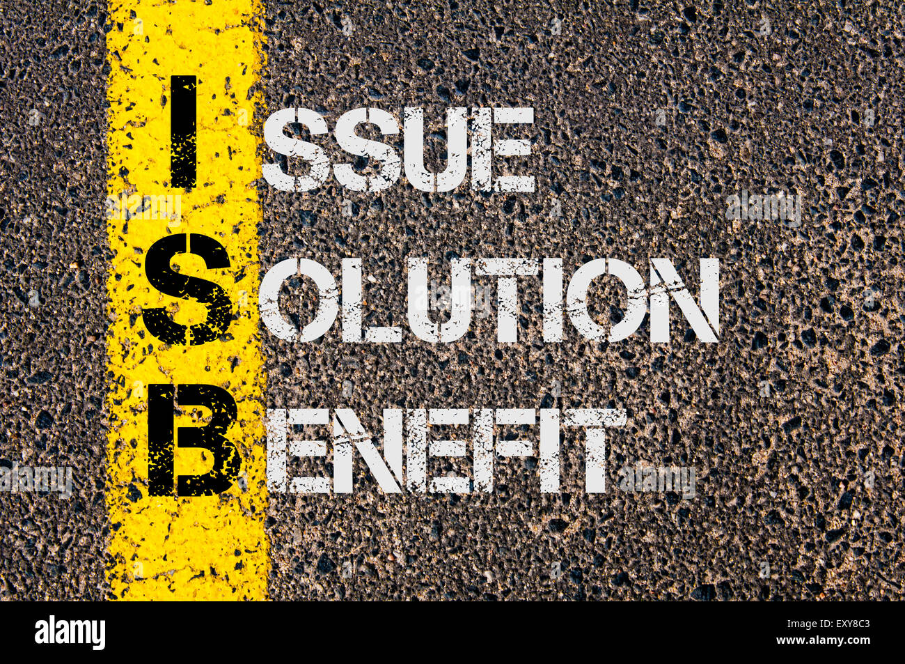 Concept image of Business Acronym ISB as Issue Solution Benefit written ...