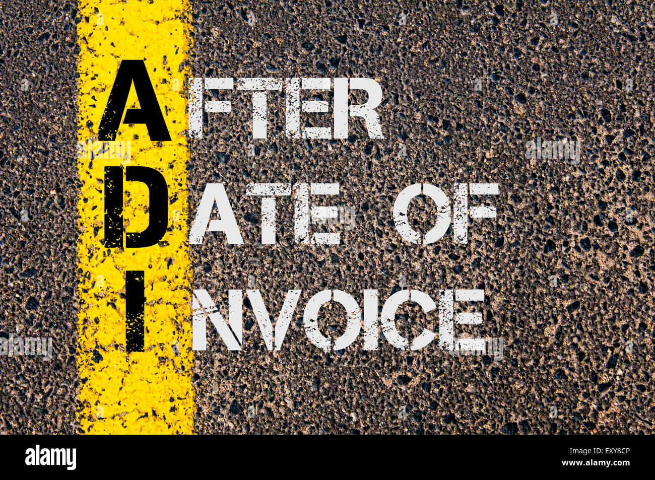 Concept image of Business Acronym ADI as After Date Of Invoice written ...
