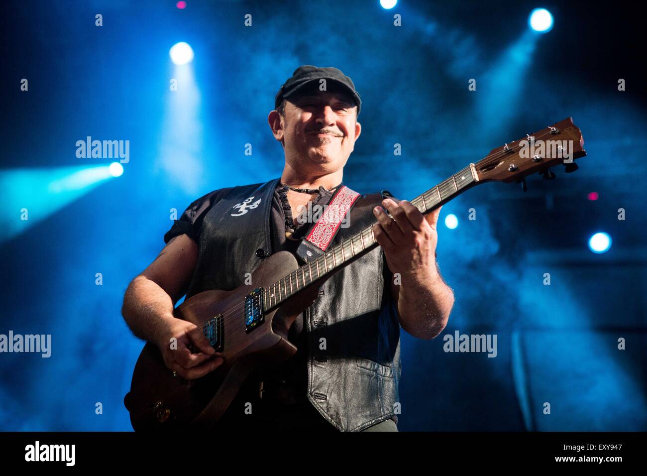 Milan, Italy. 17th July, 2015. Ghigo Renzulli of the rock band Litfiba ...