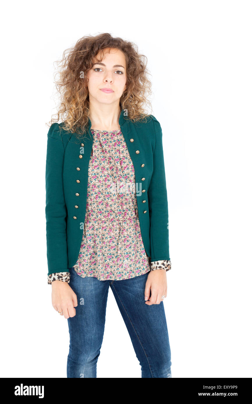 Serious thinking hispanic female Cut Out Stock Images & Pictures - Alamy