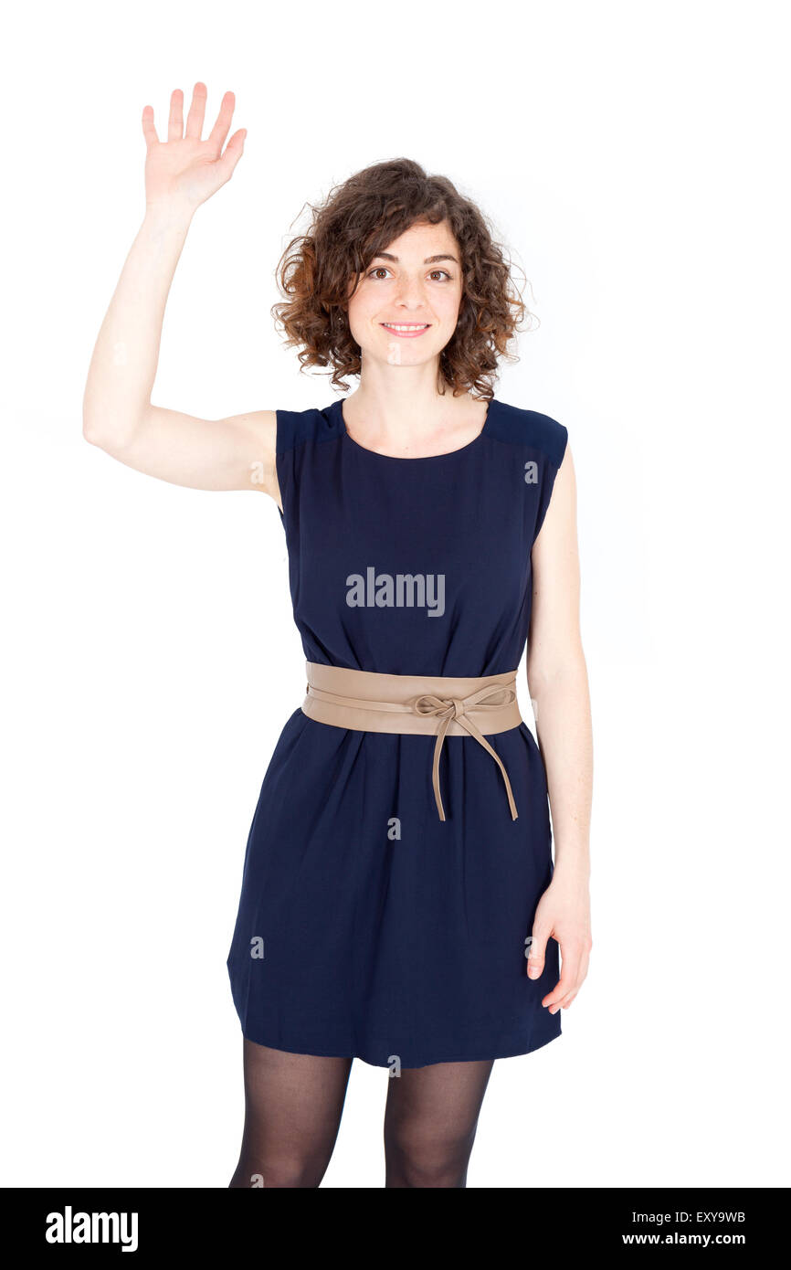 Beautiful Hispanic woman doing different expressions in different sets ...