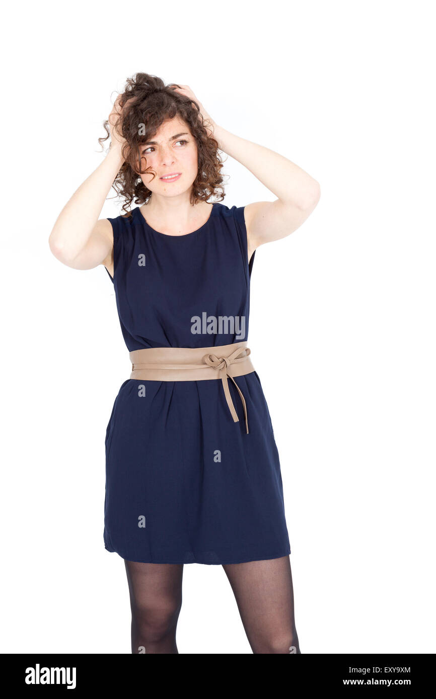 Worried young adult hispanic Cut Out Stock Images & Pictures - Alamy