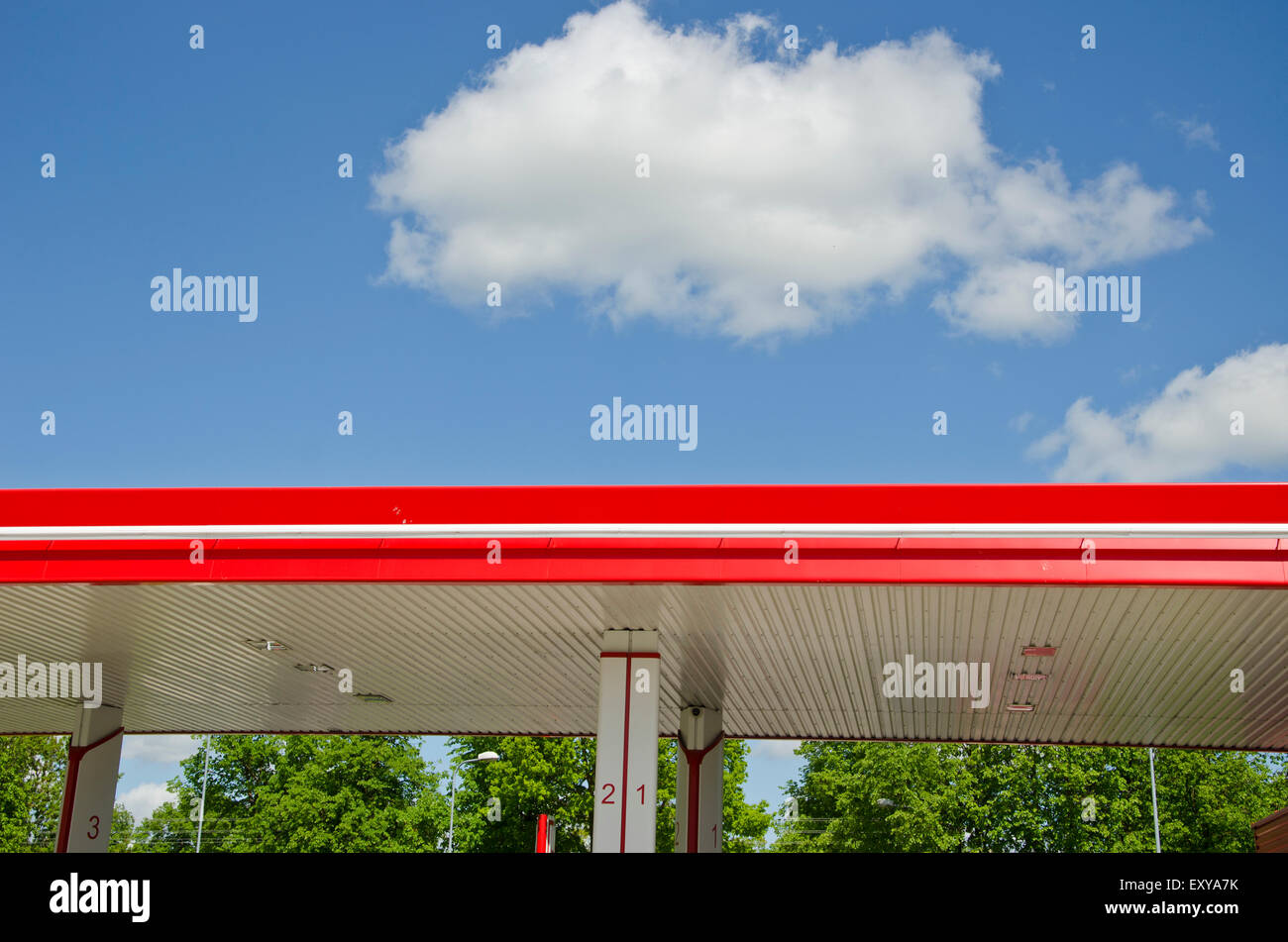 Petrol station roof hi-res stock photography and images - Alamy