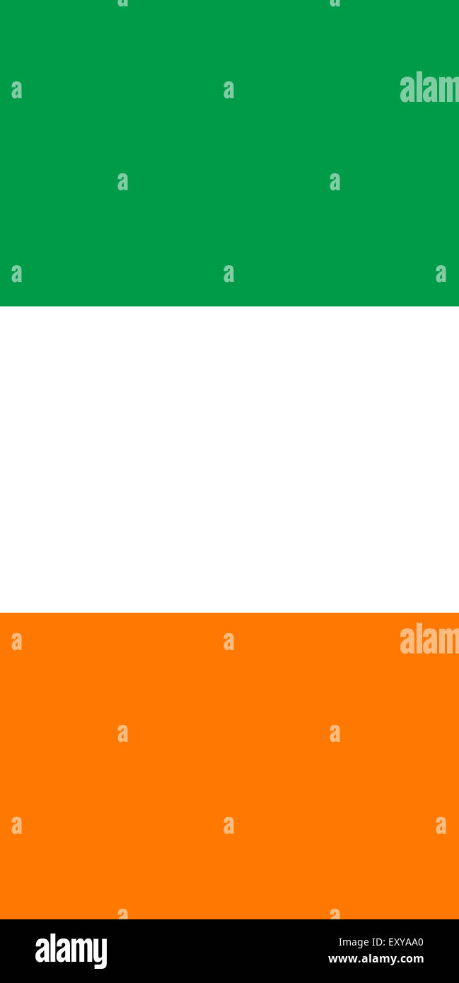 Official Flag of Ireland Flat Large Size Vertical Stock Photo - Alamy