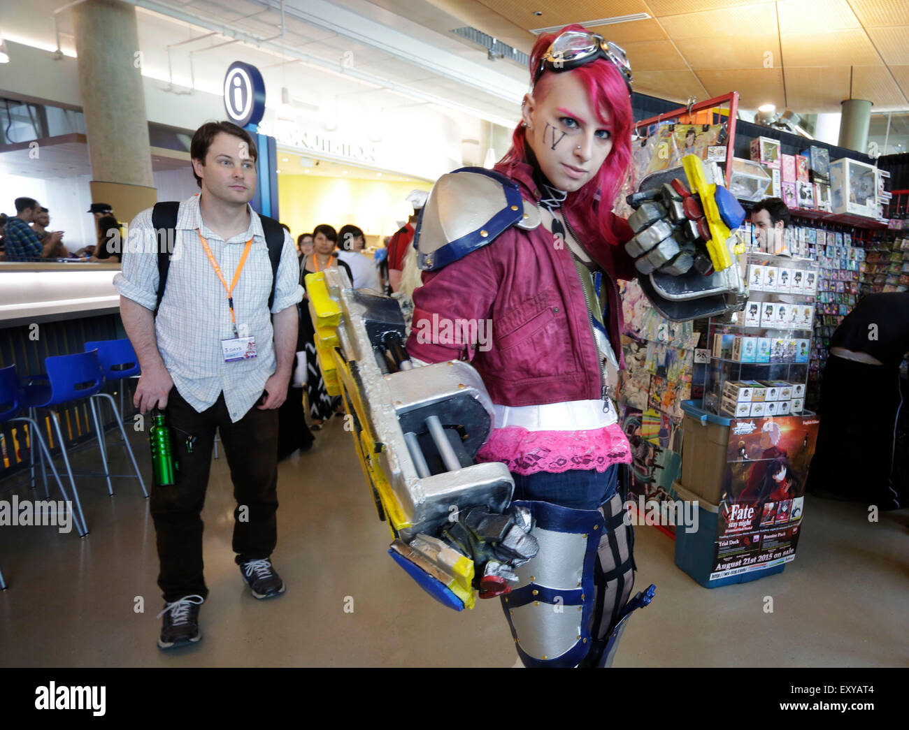 Vancouver, Canada. 17th July, 2015. A comic fan in cosplay costume ...