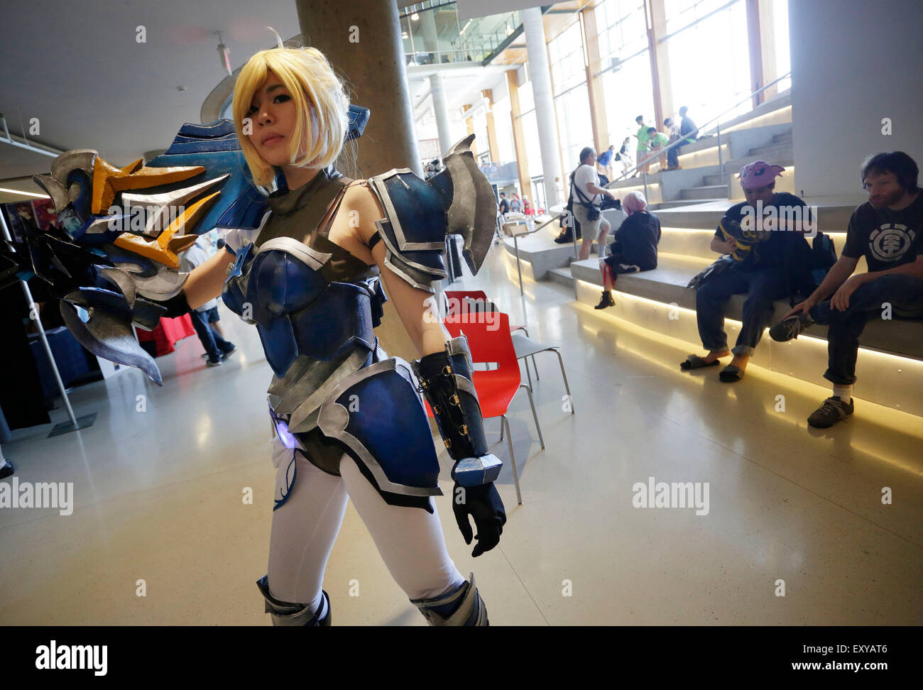 Vancouver, Canada. 17th July, 2015. A comic fan in cosplay costume ...